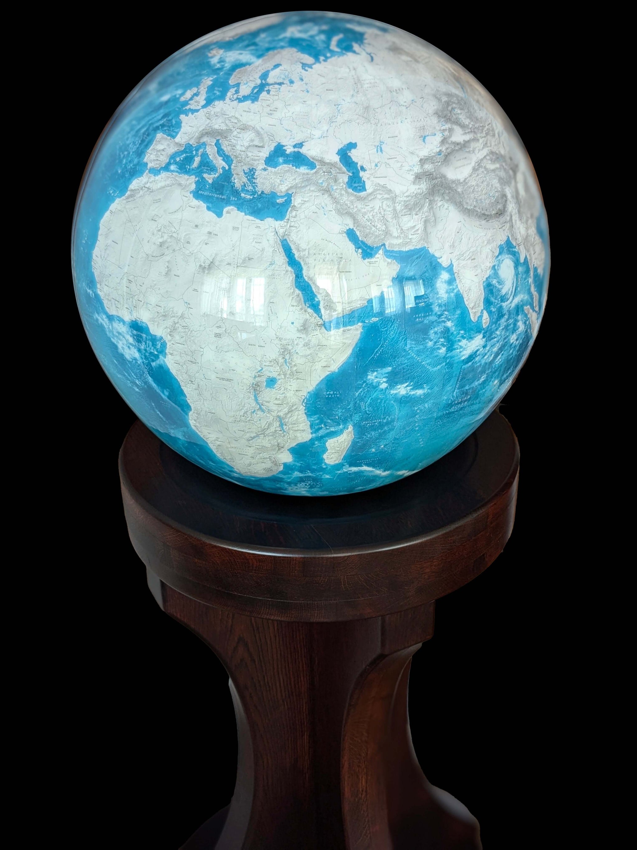 Discover the Ice Planet White World Globe | Large World Globes